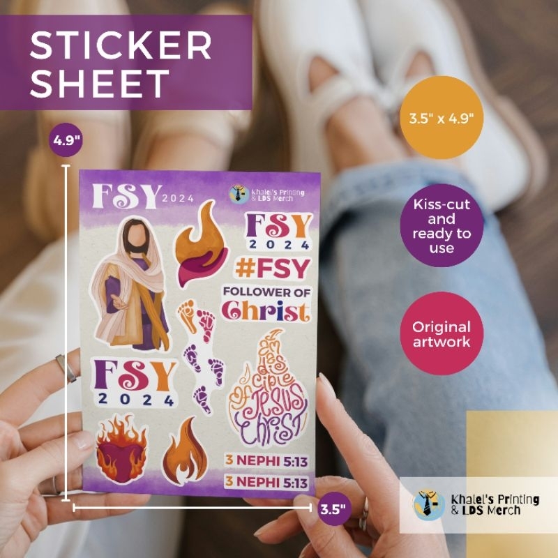 FSY 2024 inspired journal sticker sheet LDS Stationary item | Shopee ...