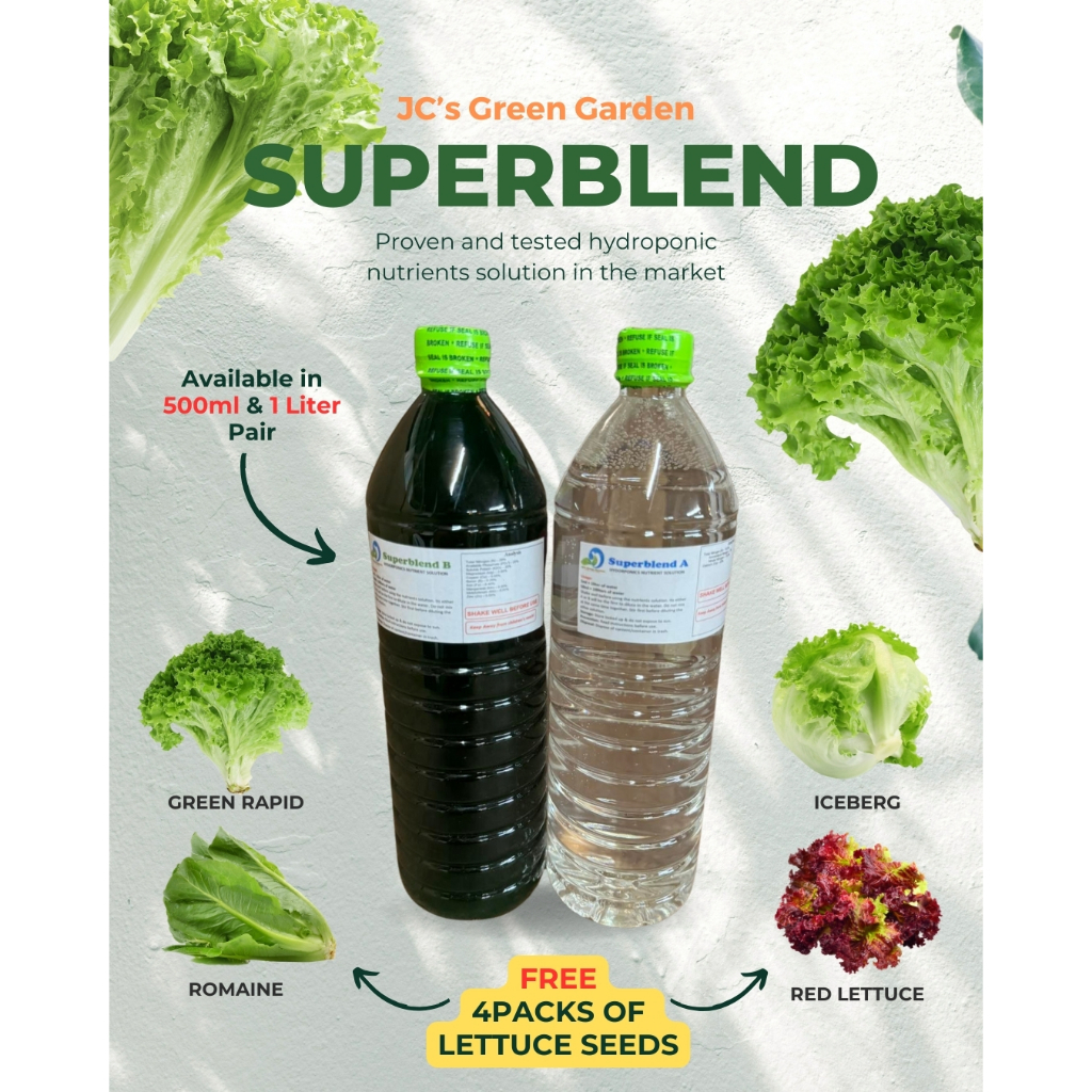 HYDROPONIC NUTRIENT SOLUTION (500ML/1LITER) SUPERBLEND/FOR HYDROPONICS ...