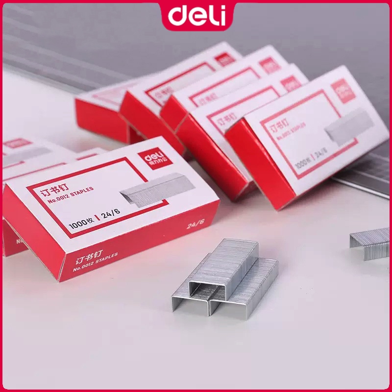 Deli 1000PCS/BOX Staple 24/6 School Office Supplies E0012N | Shopee ...