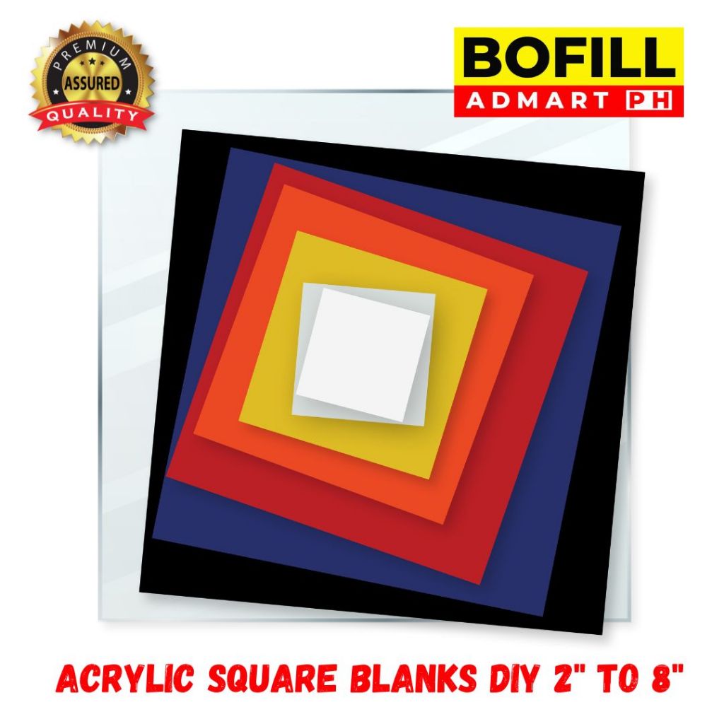 Acrylic Square Box Blanks DIY 2" to 8" Square Box Clear Colored Pre Cut ...