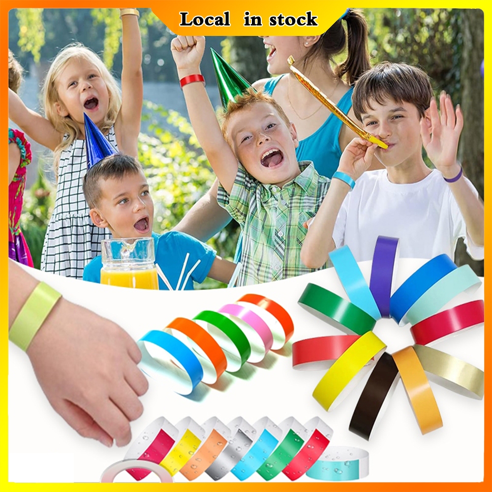 100PCS Waterproof Wristband Sticker Disposable Wrist Hand Sticker Game ...
