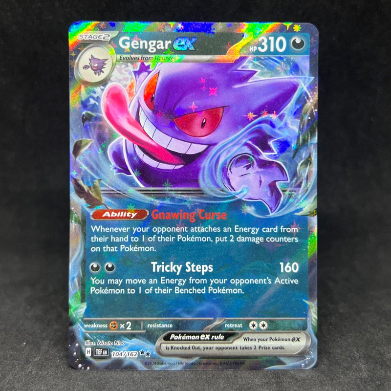 Pokemon TCG Gengar ex Double Rare 104/162 2024 Scarlet & Violet Temporal Forces Trading Card ...