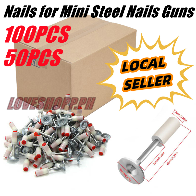 Steel Nails 100Pcs Round Nails Fastener Nails for Gun Rivets Clamp ...