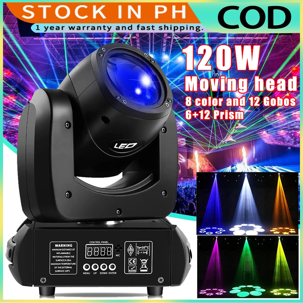 New 120W Beam Moving head with rainbow effect with 8 gobo and 12 prism ...