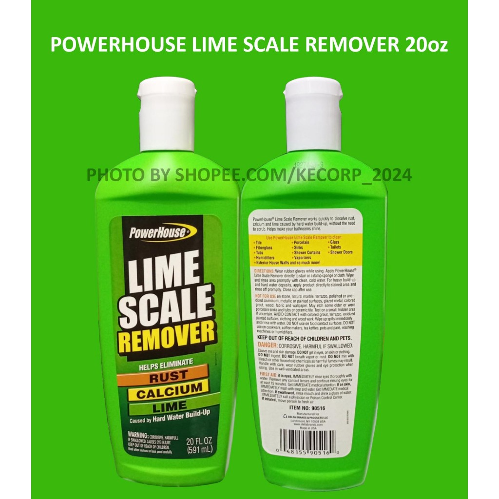 Lime Scale Remover by PowerHouse (Caused by Hard Water Build Up) 20oz ...