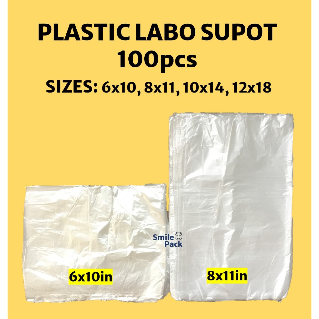 HD Plastic Labo Bag Supot 100 pcs - 6x10 8x11 10x14 12x18 | Shopee ...