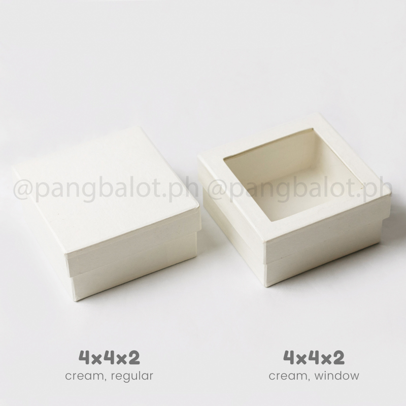Kraft box (hard box): JEWELRY BOX (regular & window) - 4x4x2 (brown ...