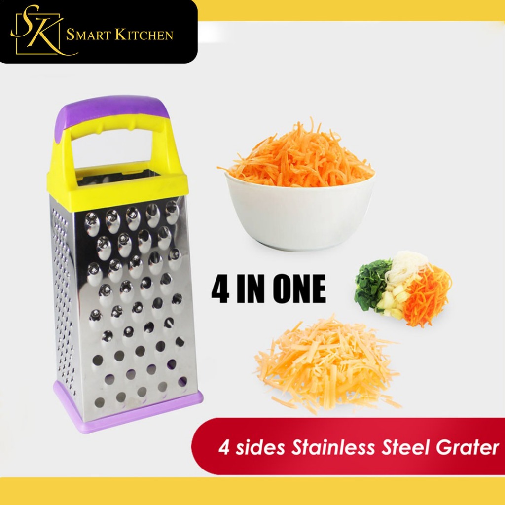 4 SIDES STAINLESS STEEL GRATER cheese grater, vegetables grater kitchen ...