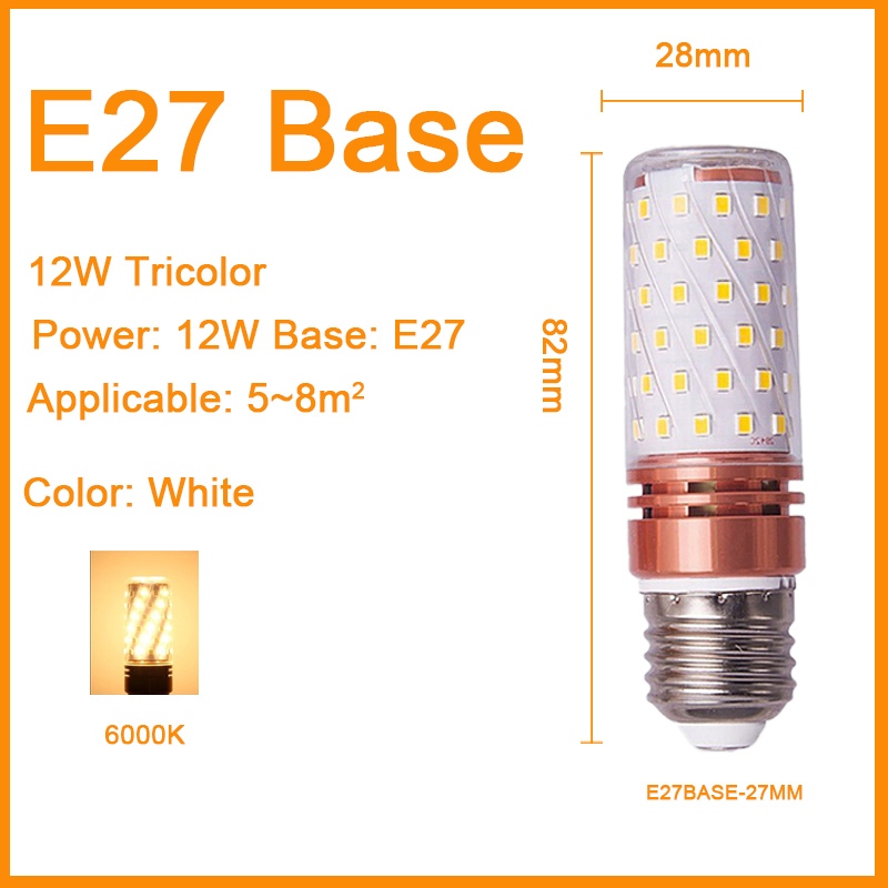 LED Light Corn Bulb Light TriColor Change light High Brightness E27/E14 ...