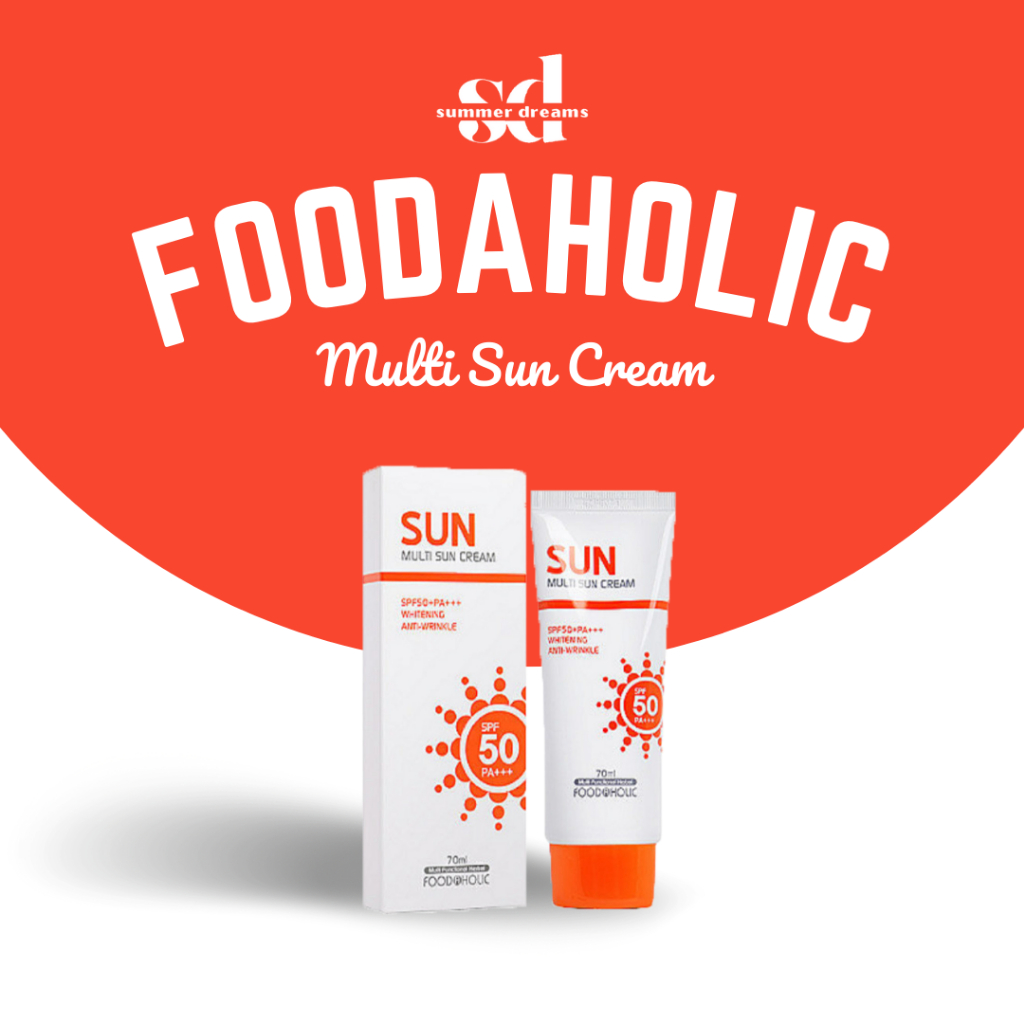 FOODAHOLIC Sunscreen Multi Sun Cream SPF 50+ PA +++ 70ML | Shopee ...