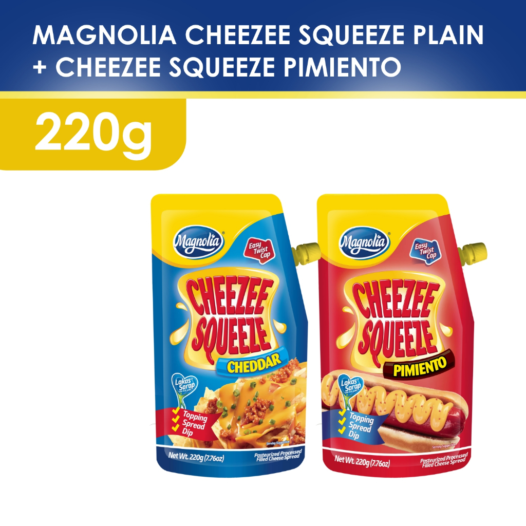 Magnolia Cheezee Squeeze Plain (220g) + Magnolia Cheezee Squeeze ...