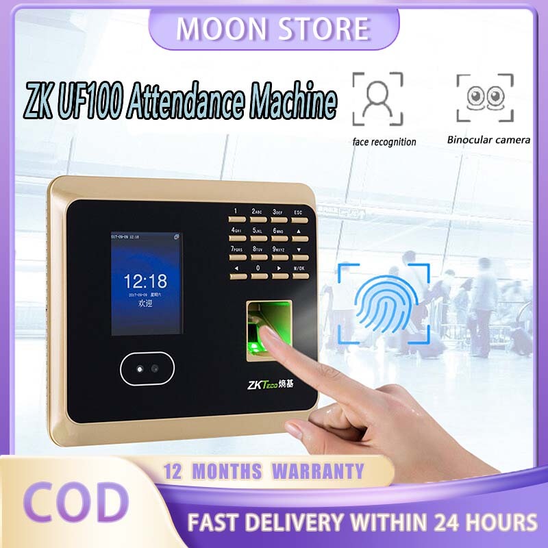 2.8inch ZK UF100 Fingerprint System Time Cards Scan Time Attendance Face Recognition TCP/IP WIFI ...