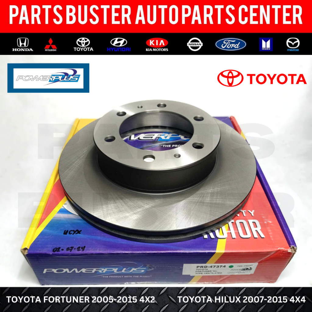 Front Brake Disc Rotor for Toyota Fortuner 2005-2015 4x2 & Hilux 2007 ...