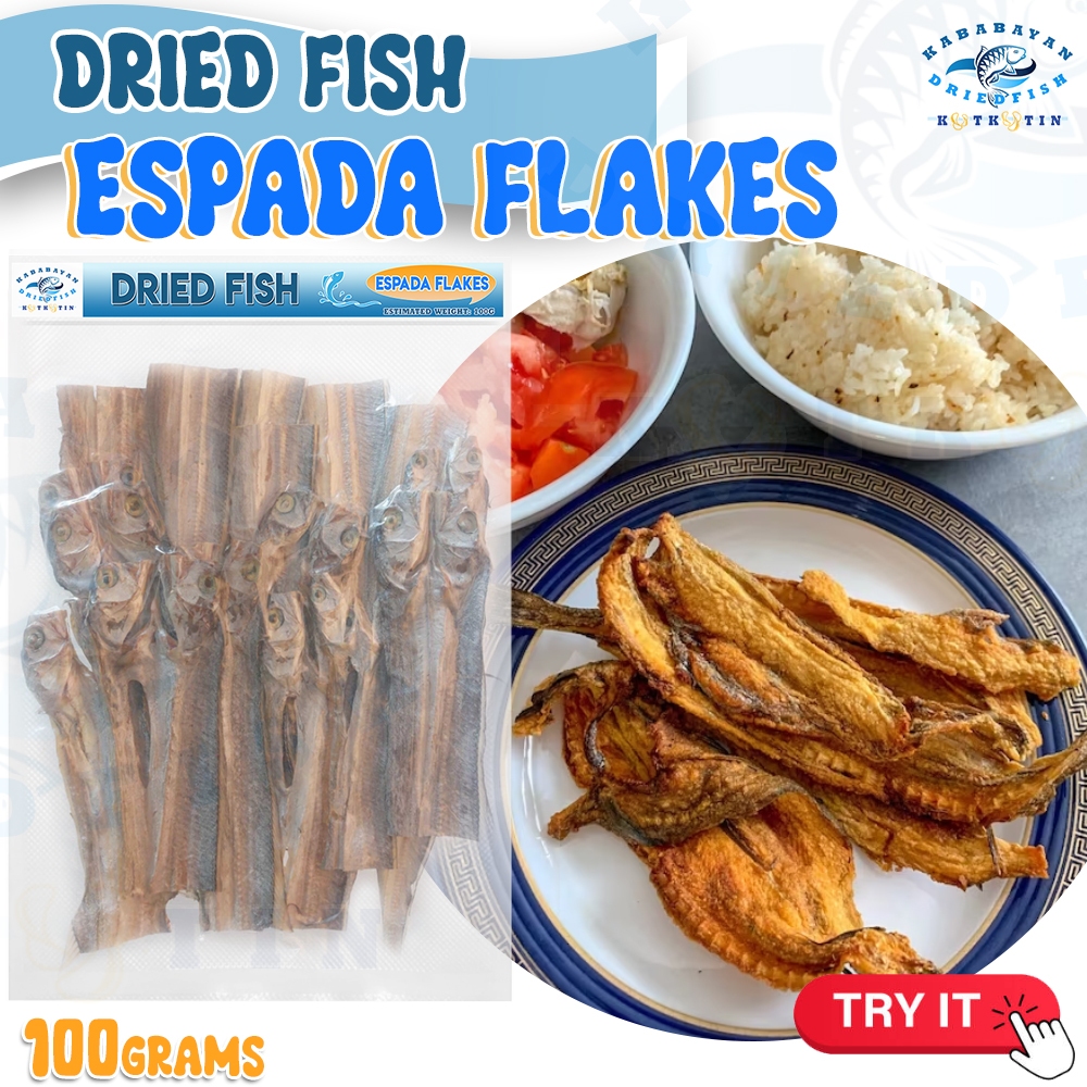 Dried Fish ESPADA FLAKES Dried Espada Flakes Fish 100 grams Quality ...
