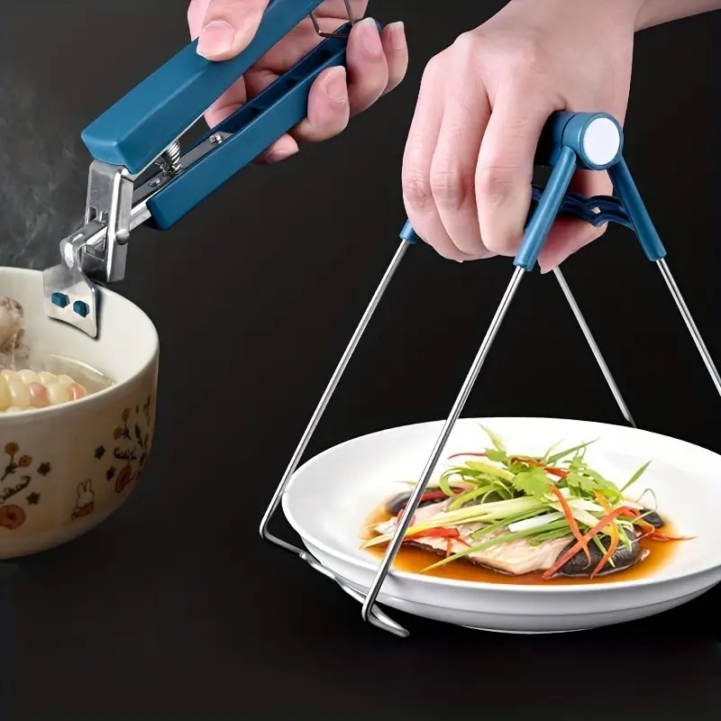 3PCS Set Plate Lifter Hot Pot Tongs Plate Clip Anti-Scald Pizza Pan ...
