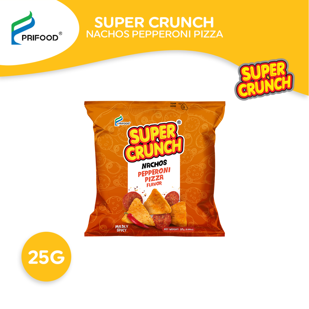 Super Crunch Nachos Pepperoni Pizza 25g | Shopee Philippines