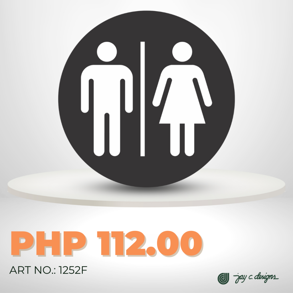 Male/Female Acrylic Restroom Sign Public Toilet Door Sign Bathroom ...