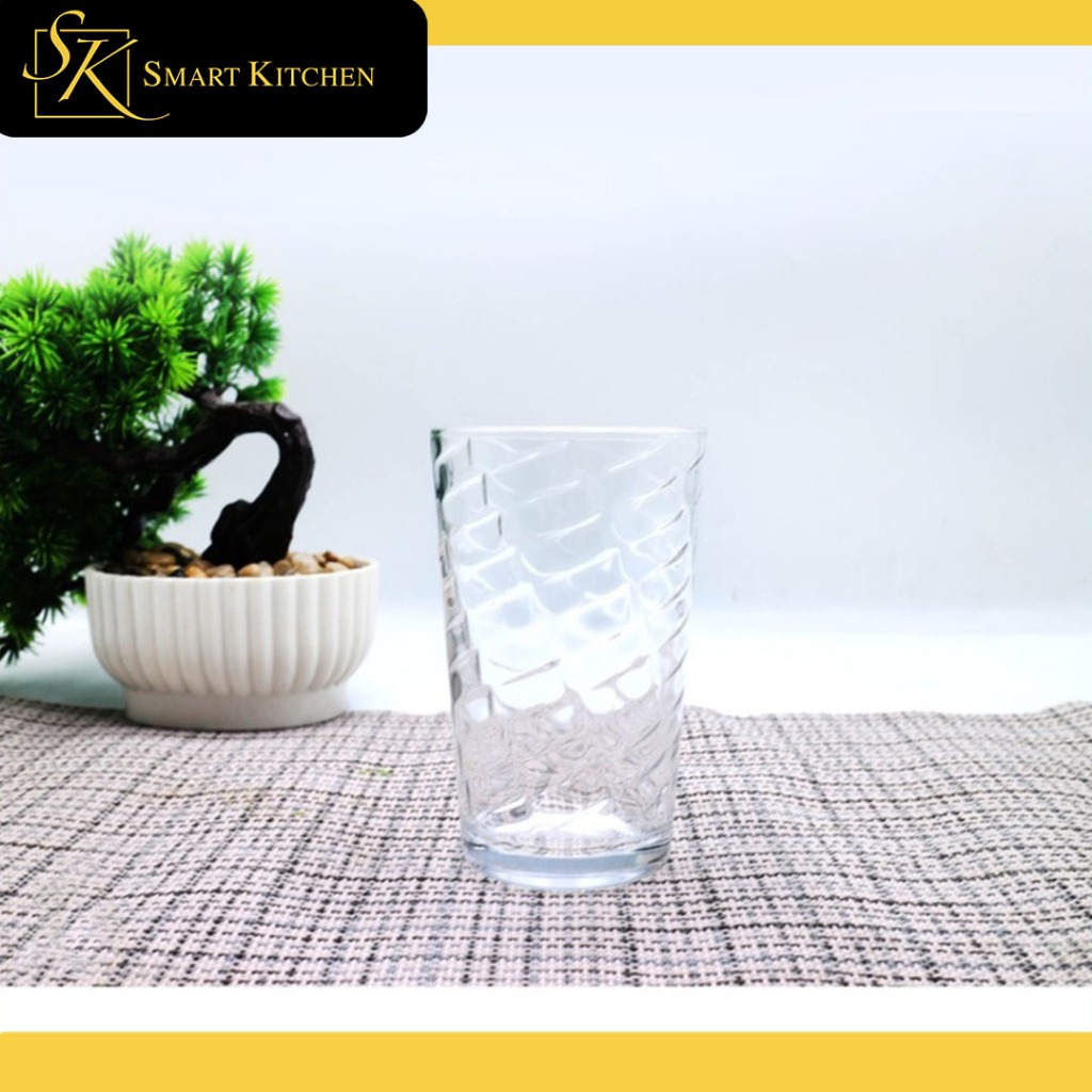 GB221-A 221ML DESIGNED SHAPE TUMBLER 6pcs Set clear glass cups mugs ...