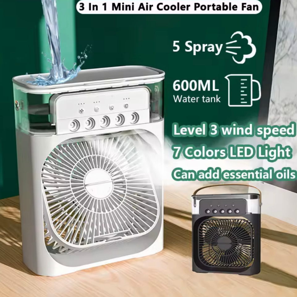 Desktop Humidifier Cooler Spray Mist Fan Usb Air Cooling Fan with 7 ...