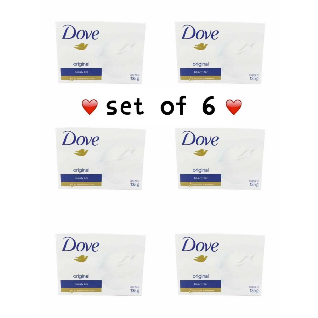 Set Of 6 Dove Original Beauty Bar Soap 135g Shopee Philippines