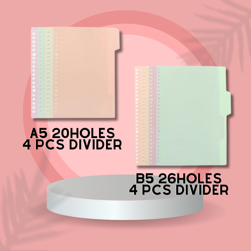 A5(20holes)/B5(26holes)/A4(30holes) Pastel Colors Loose Leaf Binder ...