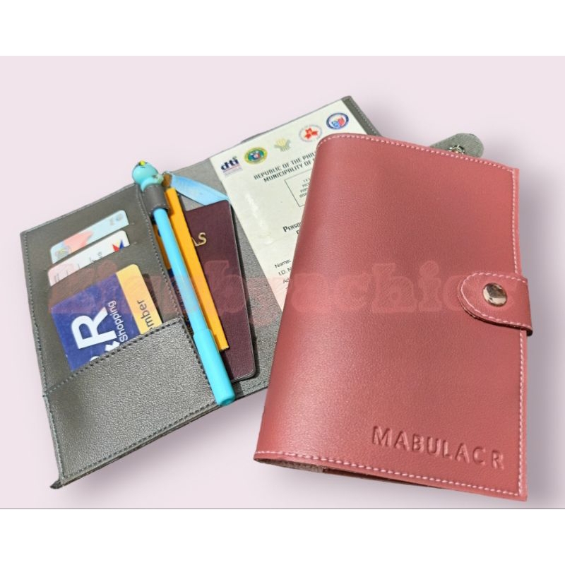 PU LEATHER SENIOR / PWD BOOKLET CASE ( FREE NAME EMBOSSED) | Shopee ...