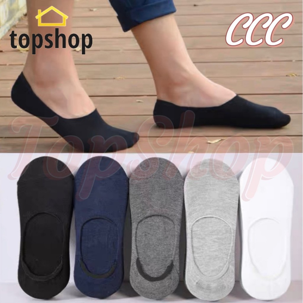 TOPSHOP 1Pair CCC Men Invisible Loafer Boat Ankle Low Cut Cotton Socks ...