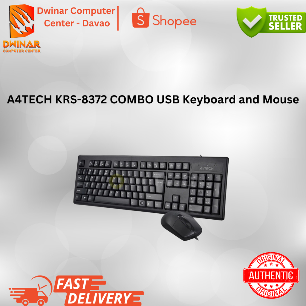 A4TECH KRS-8372 COMBO USB Keyboard and Mouse | Shopee Philippines