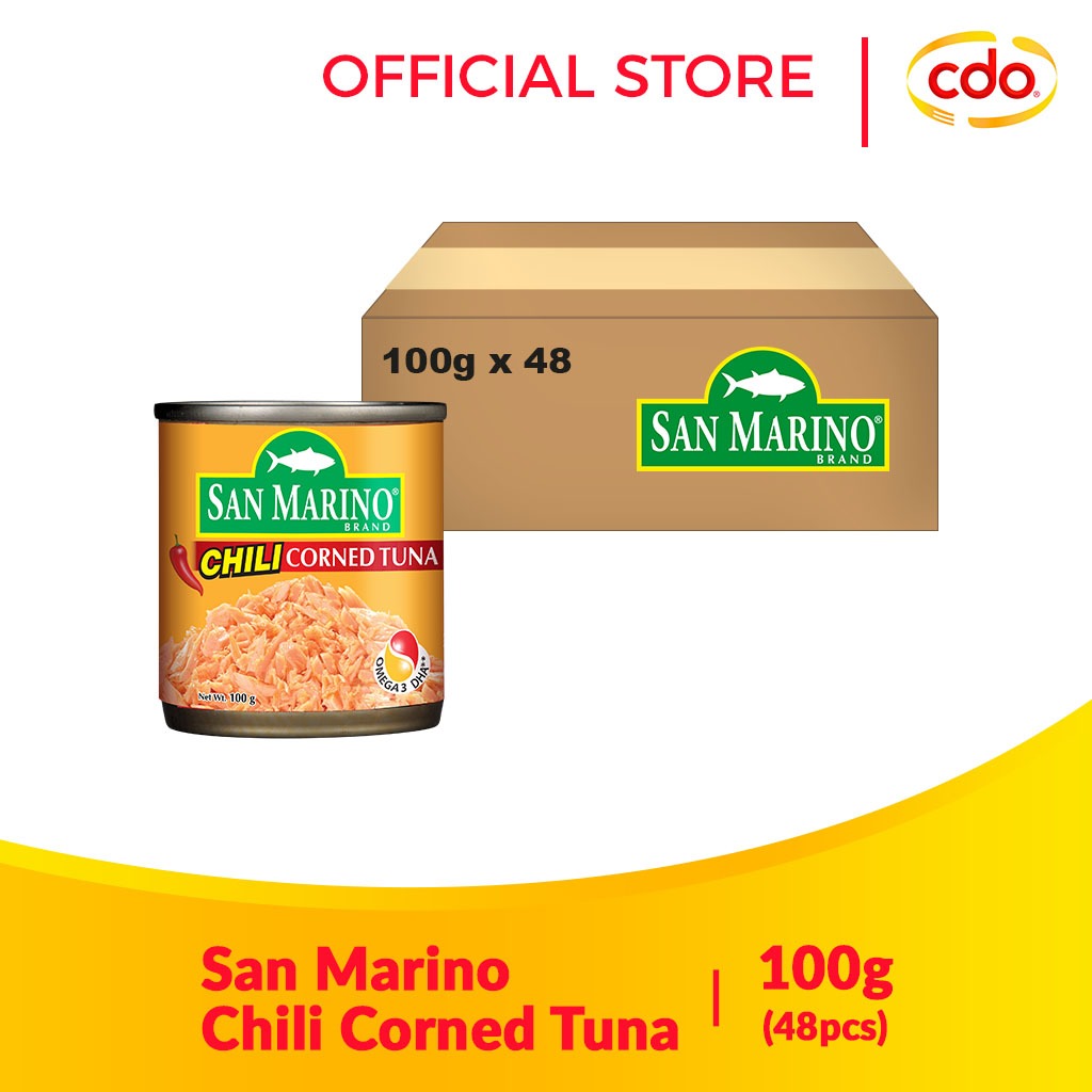 SAN MARINO Chili Corned Tuna 100g x 48 | Shopee Philippines