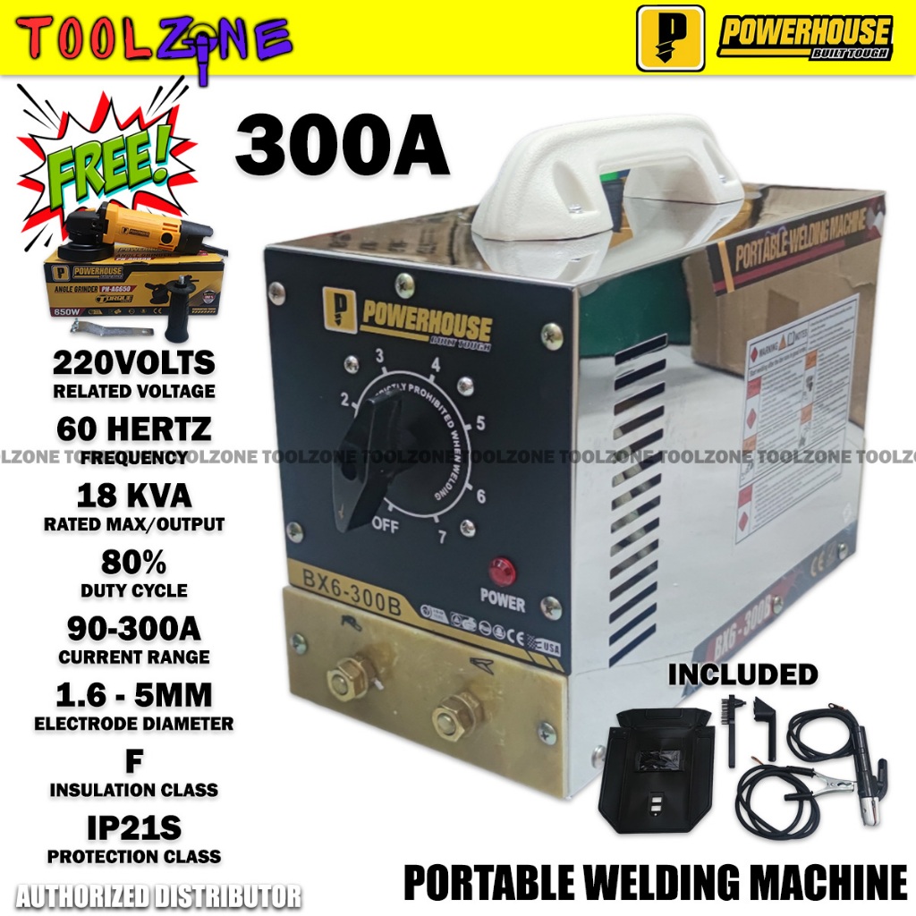 Powerhouse BX6-300B 300AMP Portable Welding Machine Stainless Body ...