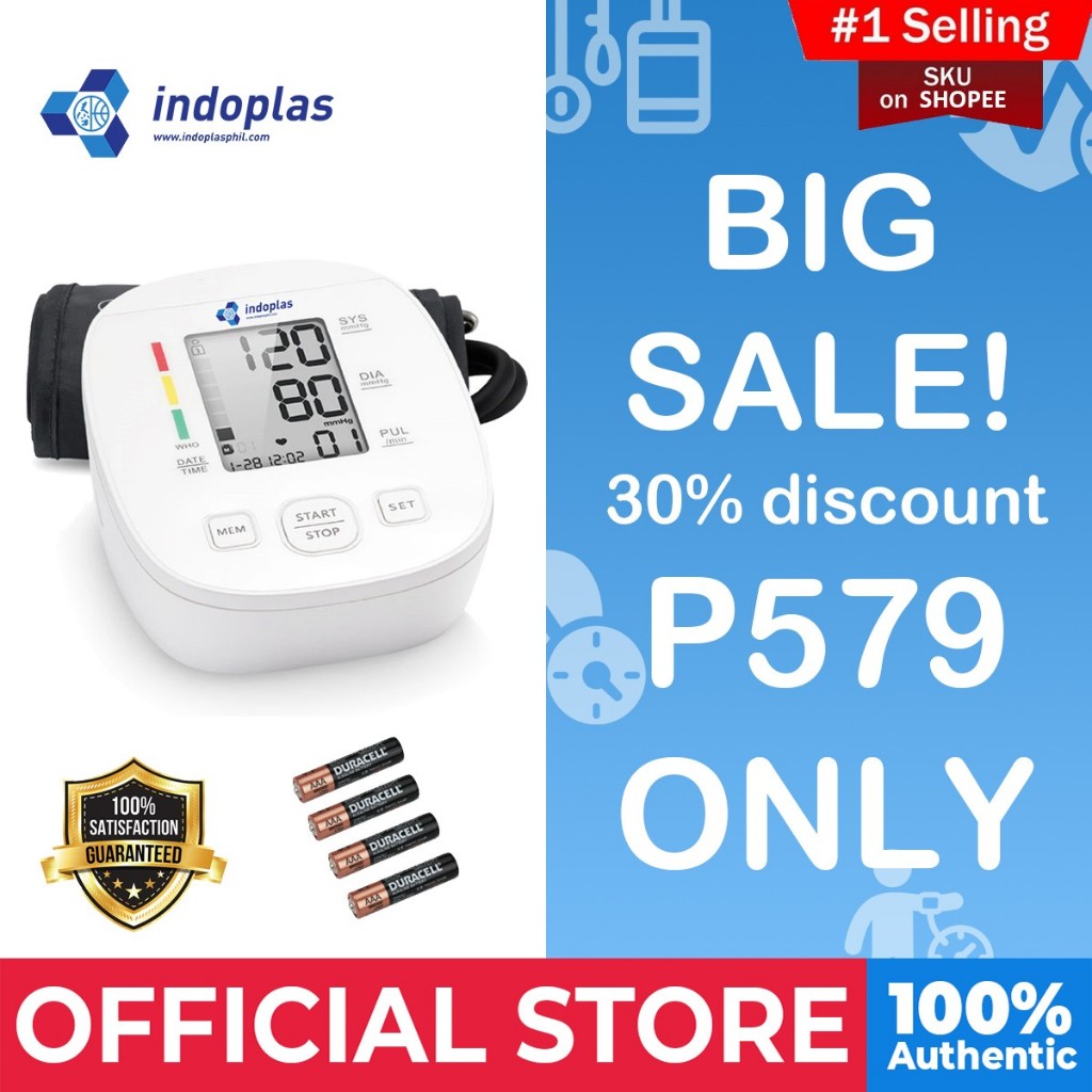 Indoplas EBP305 Automatic Blood Pressure Monitor | Shopee Philippines