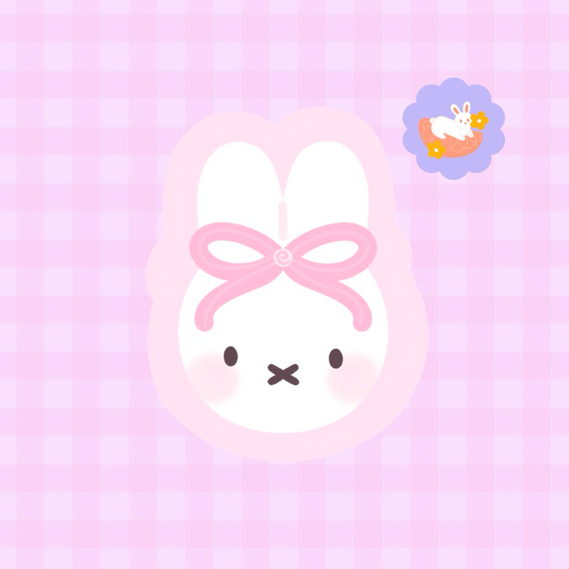 Coquette Miffy Bow • Waterproof Vinyl Laptop Stickers | pomelo paints ...
