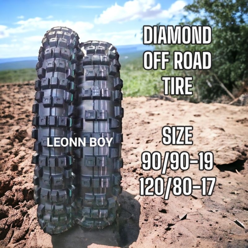 OFF ROAD TIRE 90/90-19 120/80-17 KNOBBY DIAMOND HEAVY DUTY | Shopee ...