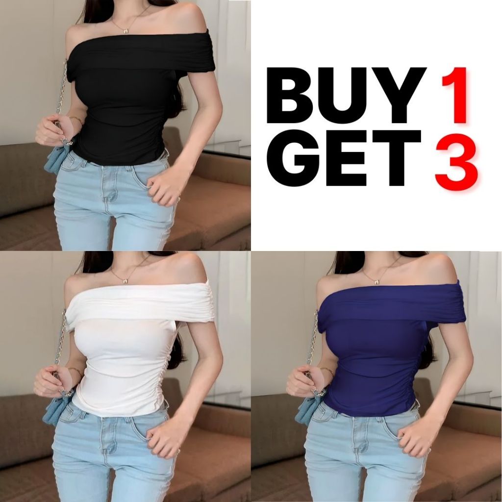 NB Buy 1 Get 3 Maisi Off Shoulder Cotton Full Length Top For Women ...