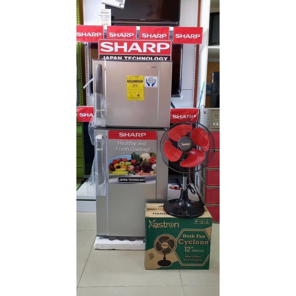 SHARP 7.4Cu ft 2 Door Inverter Refrigerator With Free Fan | Shopee ...