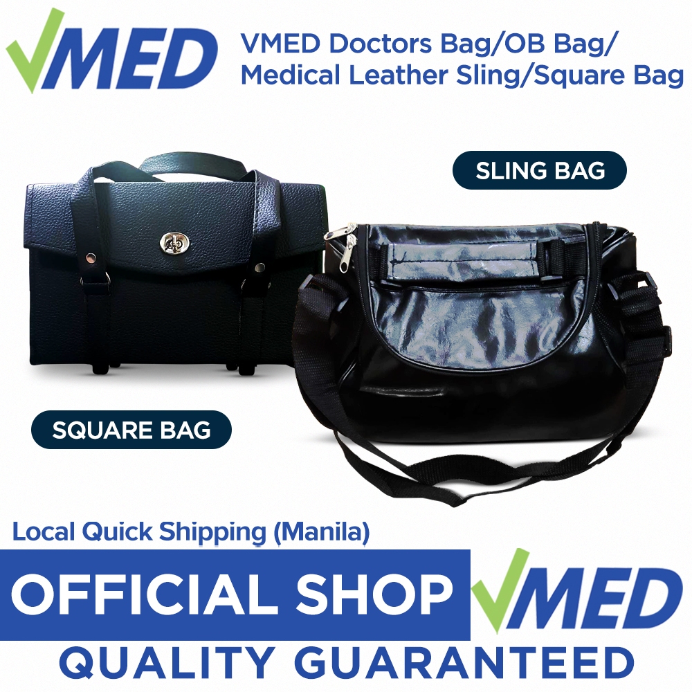 VMED Doctor's Bag / OB Bag / Medical Leather Sling and Square Bag ...
