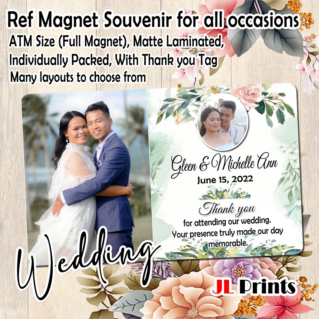 Customized Ref Magnet Souvenir for Wedding | Shopee Philippines
