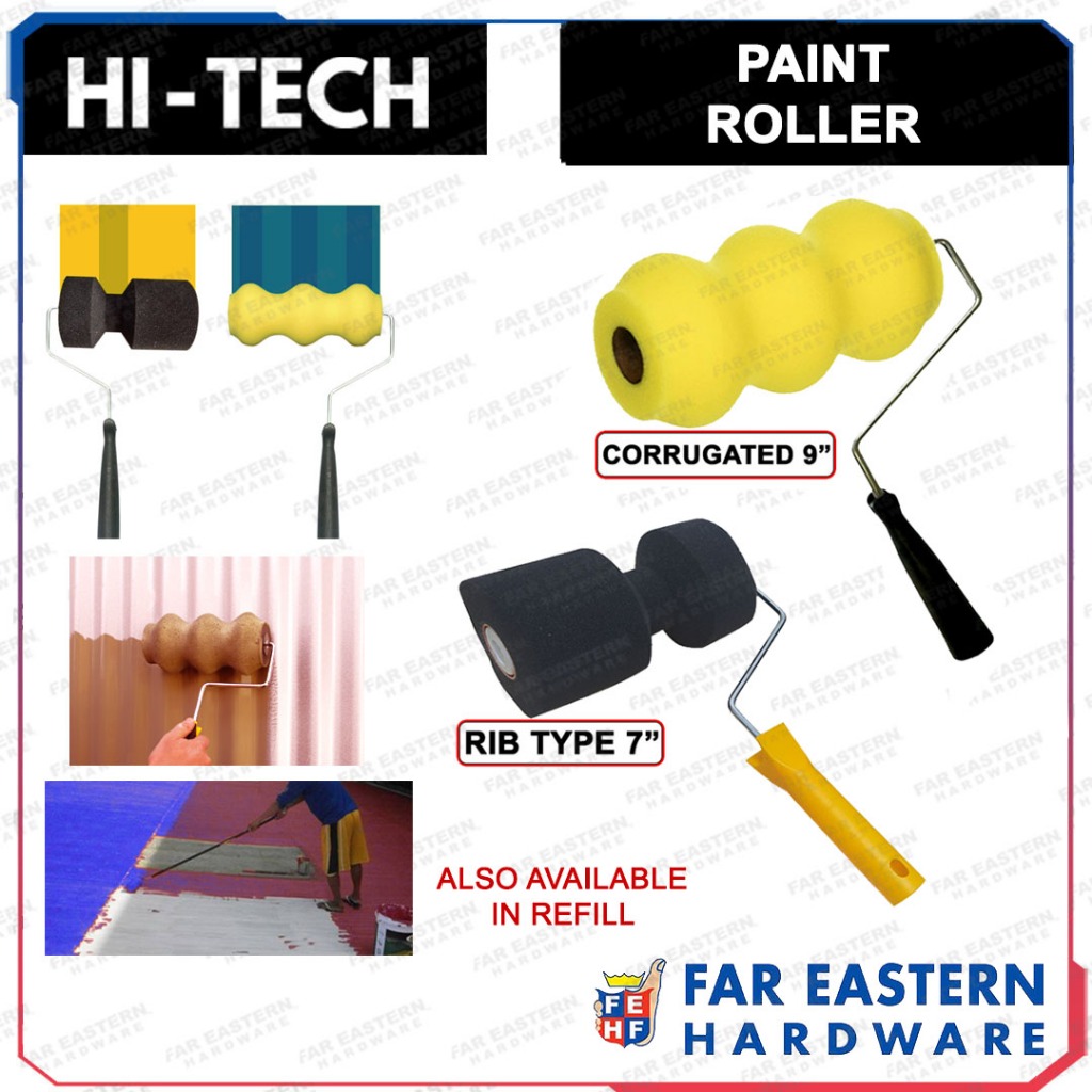 HI-TECH Corrugated | Rib Type Roof Paint Roller Refill | Shopee Philippines
