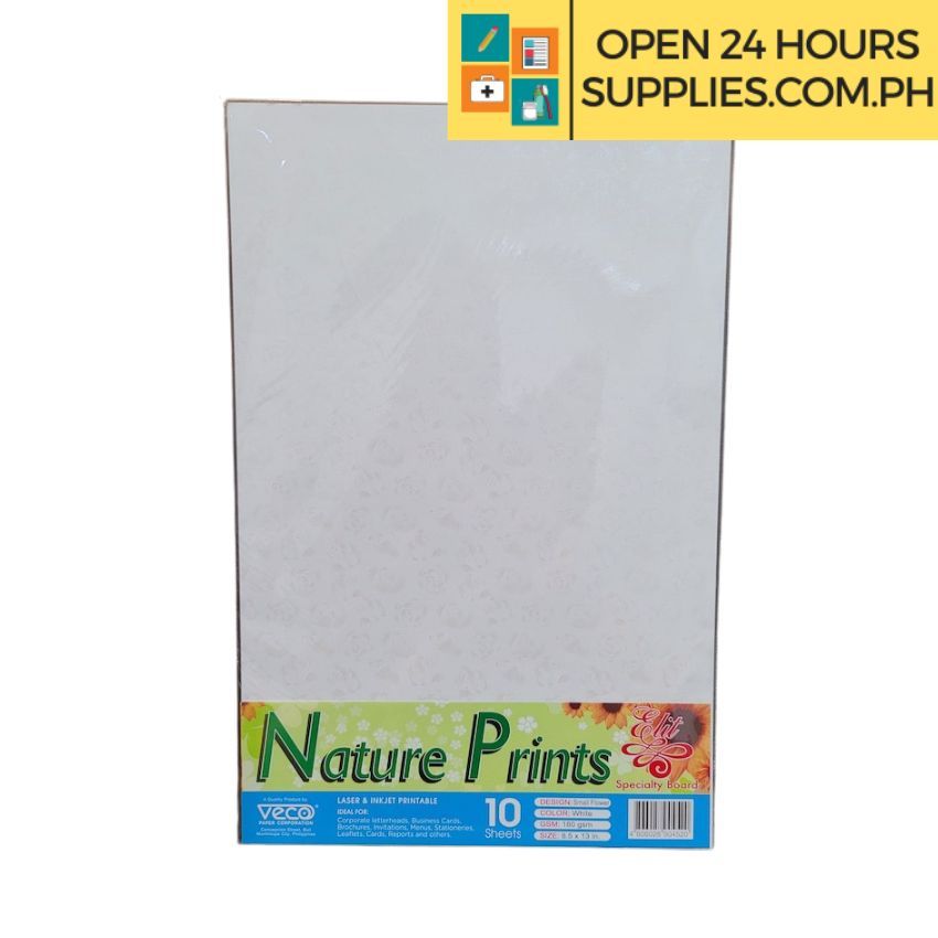 Veco Nature Prints Scented Paper Specialty Board LONG 8.5 X 13 180 Gsm ...