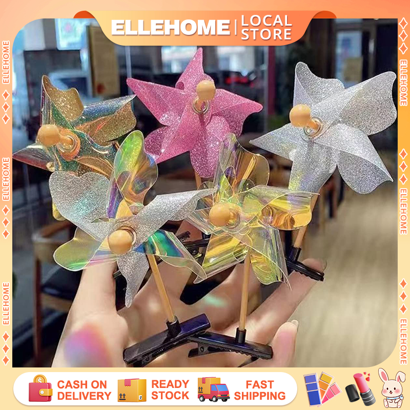Children's Pinwheel Hairpin，Plastic Small Windmill Spinner Hairpins ...