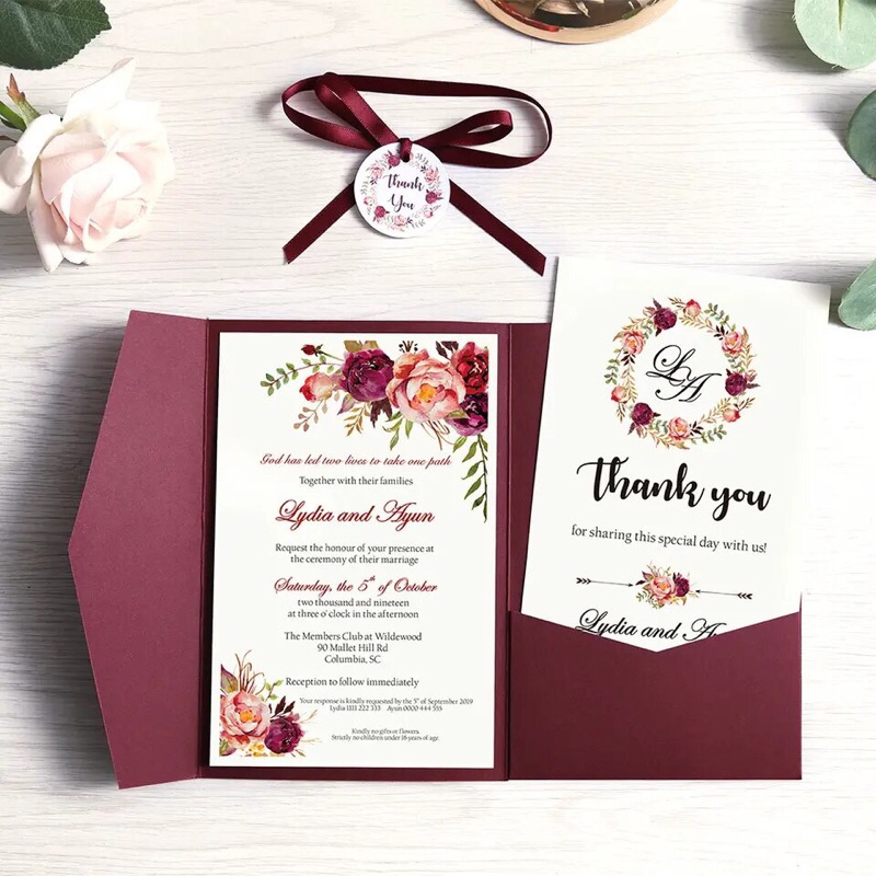 5x7 (5x7inches) WEDDING INVITATIONS ENVELOPE | Shopee Philippines