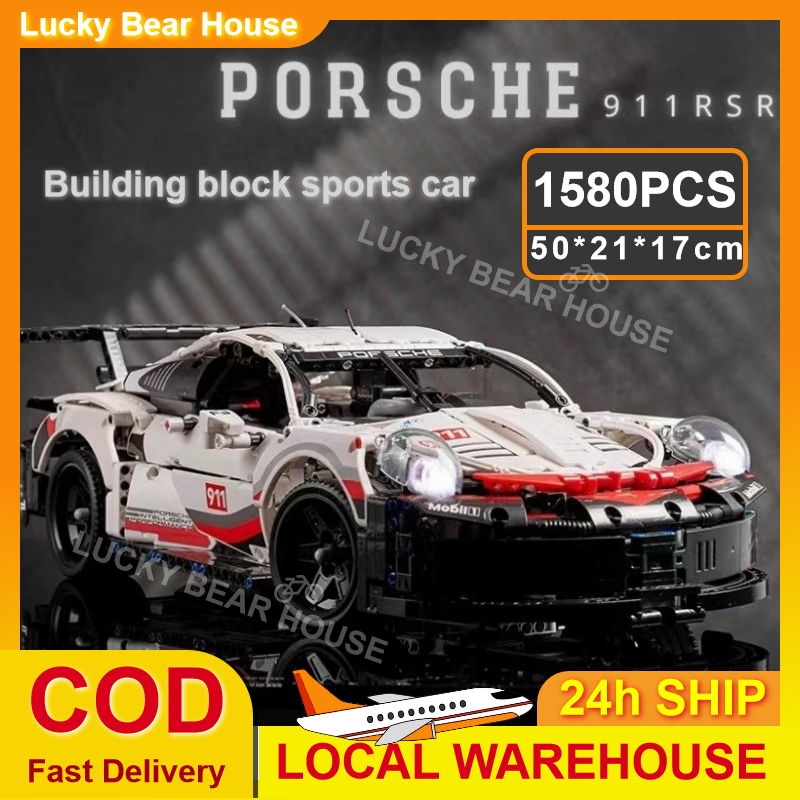Building Blocks Cars Porsche 911 RSR Model Compatible Lamborghini big ...