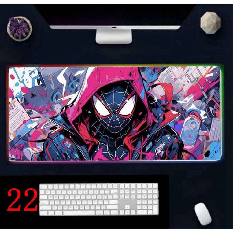 【XMT】RGB Colorful LED Lighting Gaming Mouse Pad Keypad Mat For PC ...