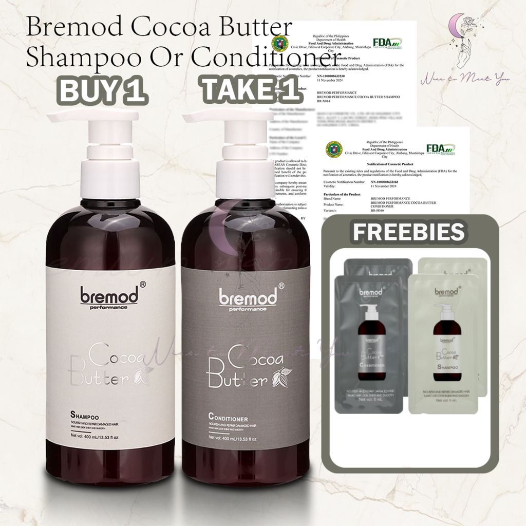 Buy 1 Bremod Premium Cocoa Shampoo 400ml Get 1 Premium Cocoa ...