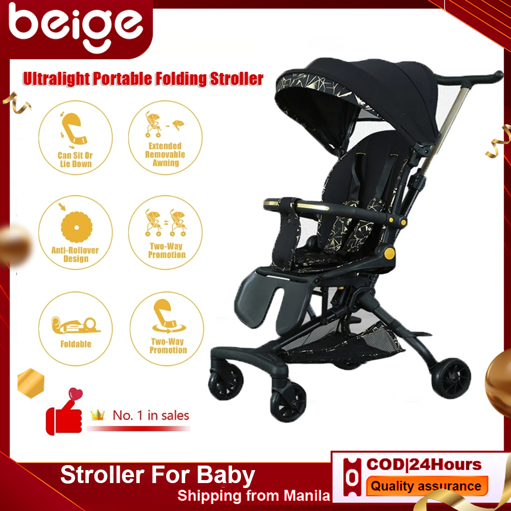 Stroller For Baby Lightweight Foldable Stroller 360 Rotatin Can Sit and ...