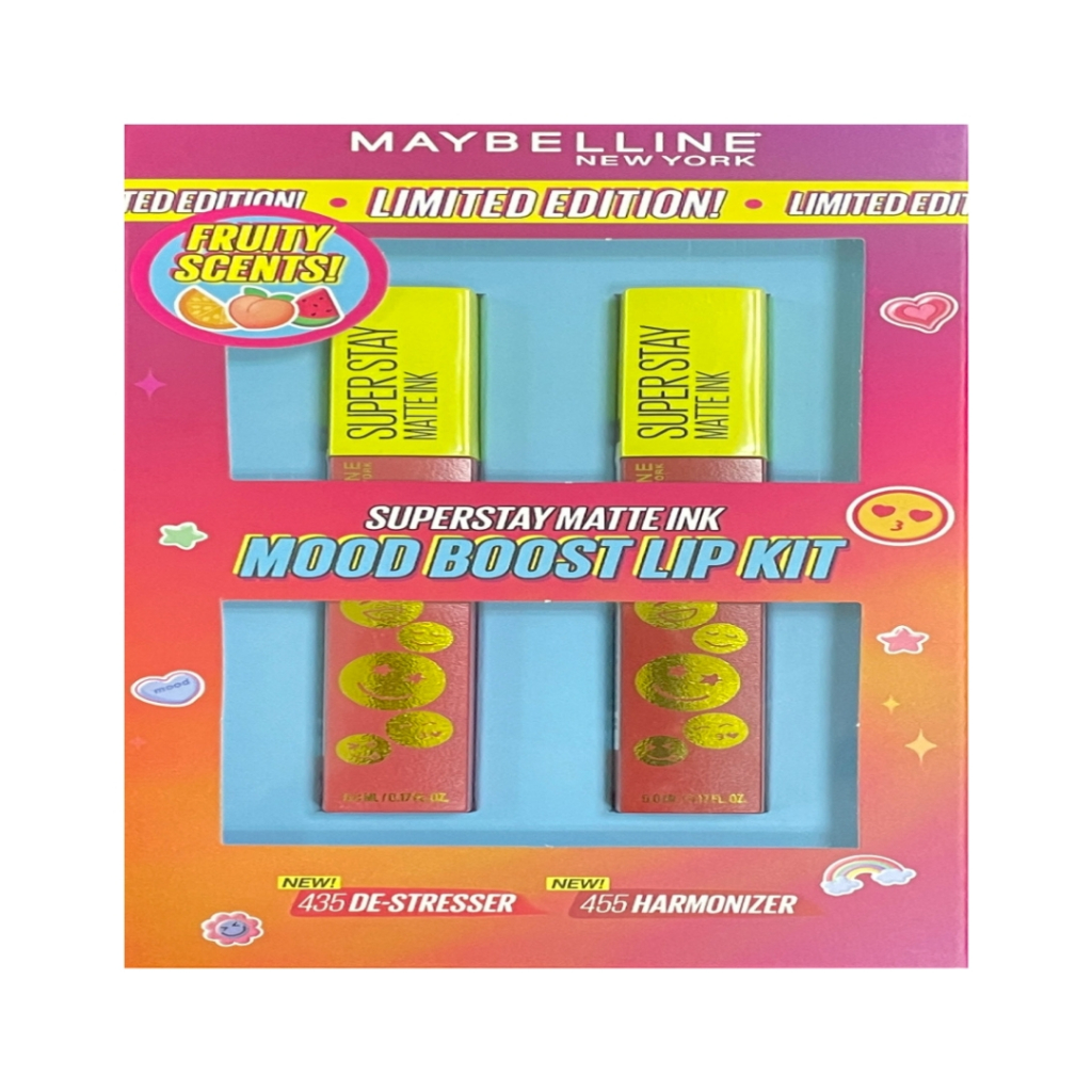 MAYBELLINE Superstay Matte Ink Mood Boost Lip Kit De Stresser and ...