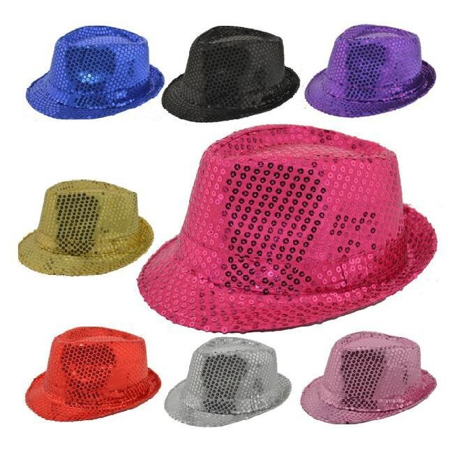 Jazz Hat Adult Kids Stage Show Hat Party Supplies Sequins Decorated ...
