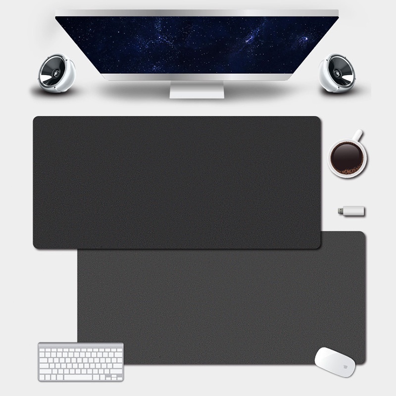 (COD/spot) 80*40 Double Sided Oversized Leather Seam Edge Computer Desk ...