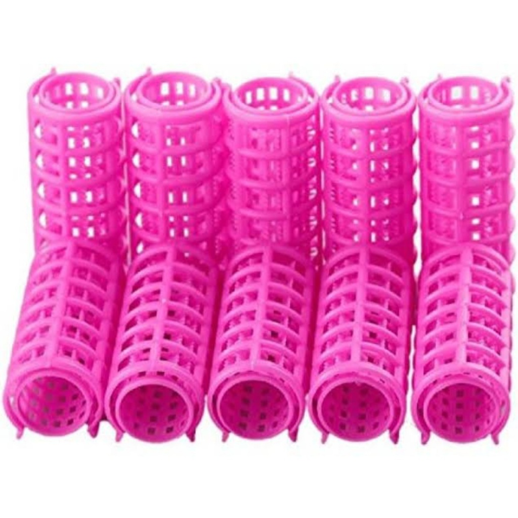 12 Pcs Plastic Hair Curler Roller Grip Clip Curlers Hair Dressing ...