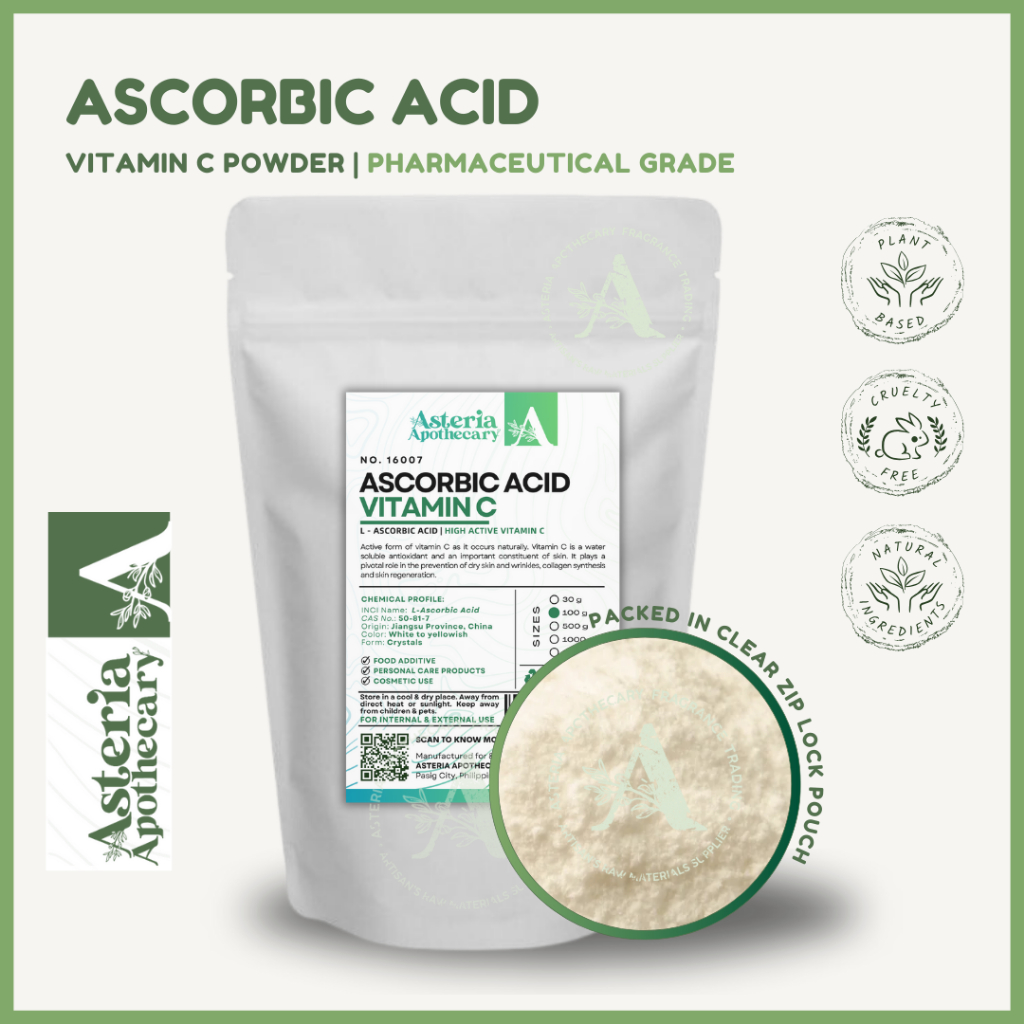 Ascorbic Acid Powder | Vitamin C 30g | 100g - Asteria Apothecary ...